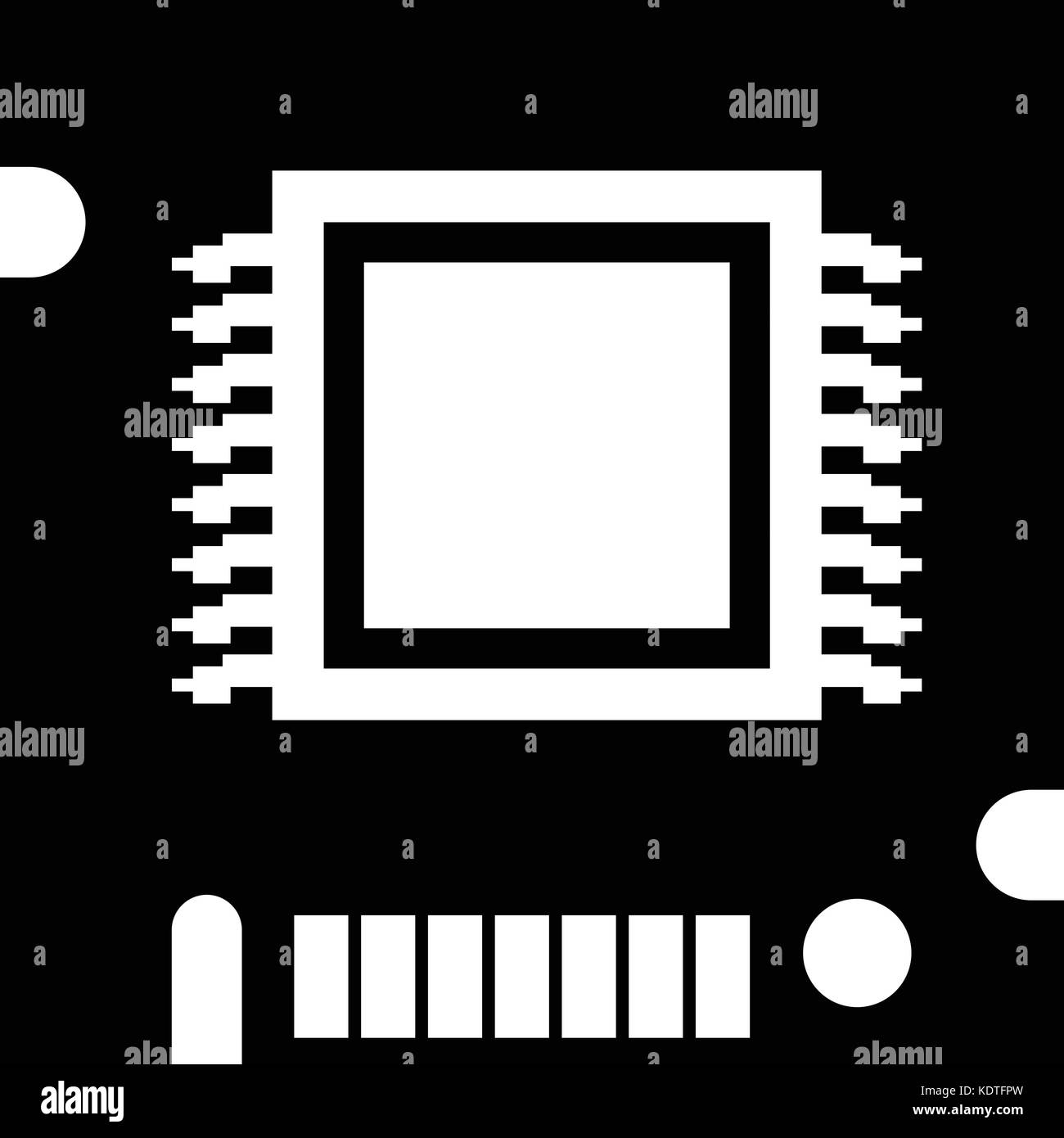Integrated microchip icon, simple black style Stock Vector Image & Art ...