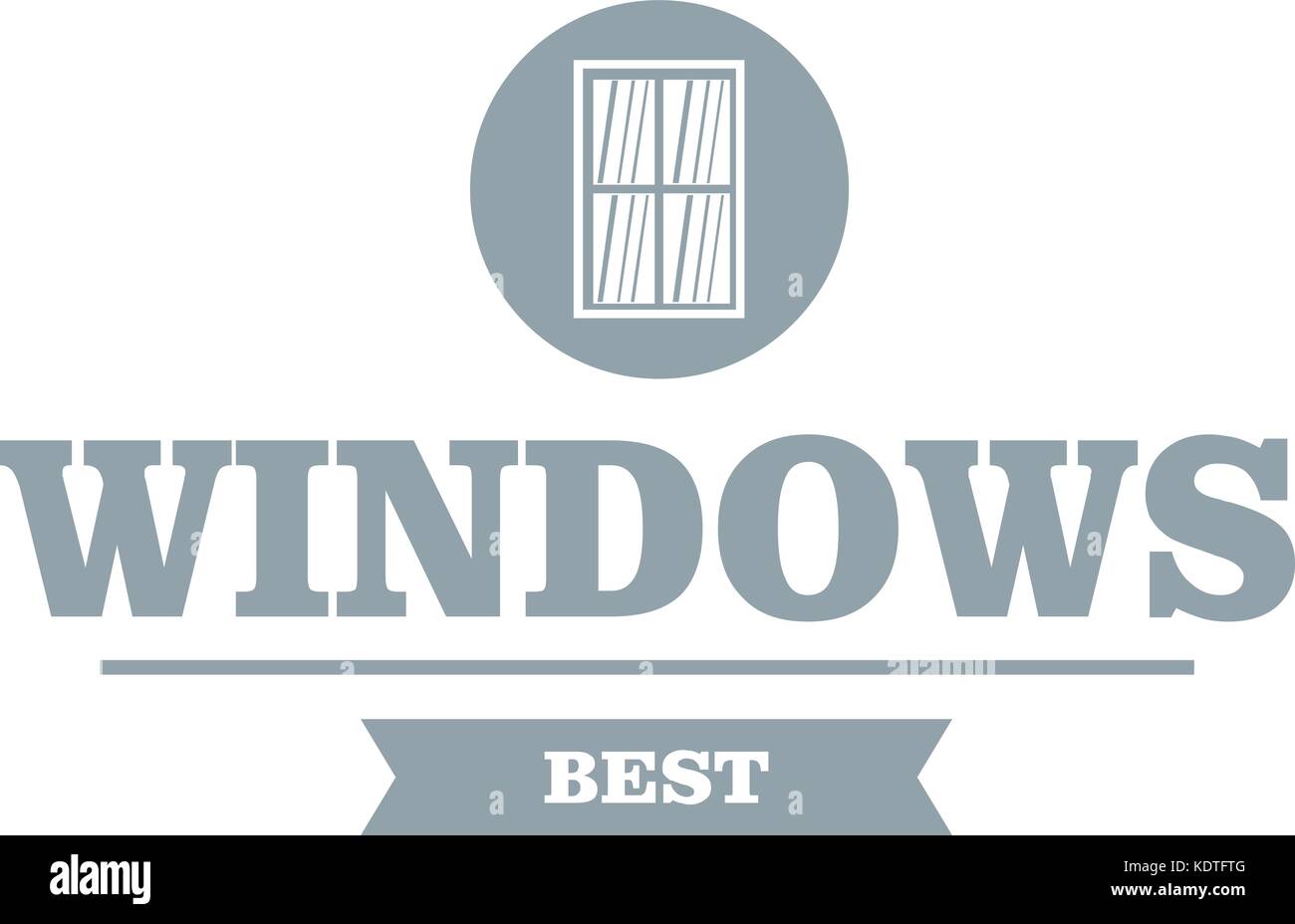 Best window logo, gray monochrome style Stock Vector Image & Art - Alamy