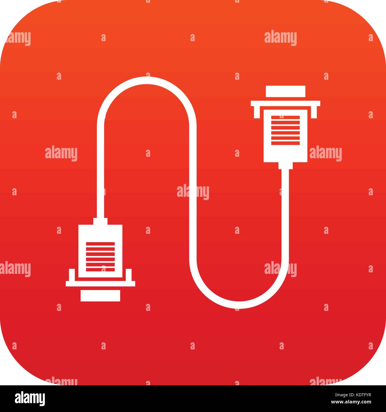 Cable wire computer icon digital red Stock Vector Image & Art - Alamy