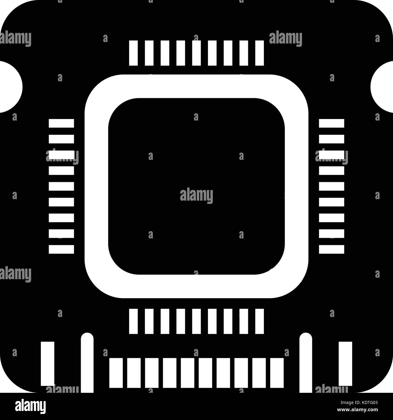 Component microchip icon, simple black style Stock Vector Image & Art ...