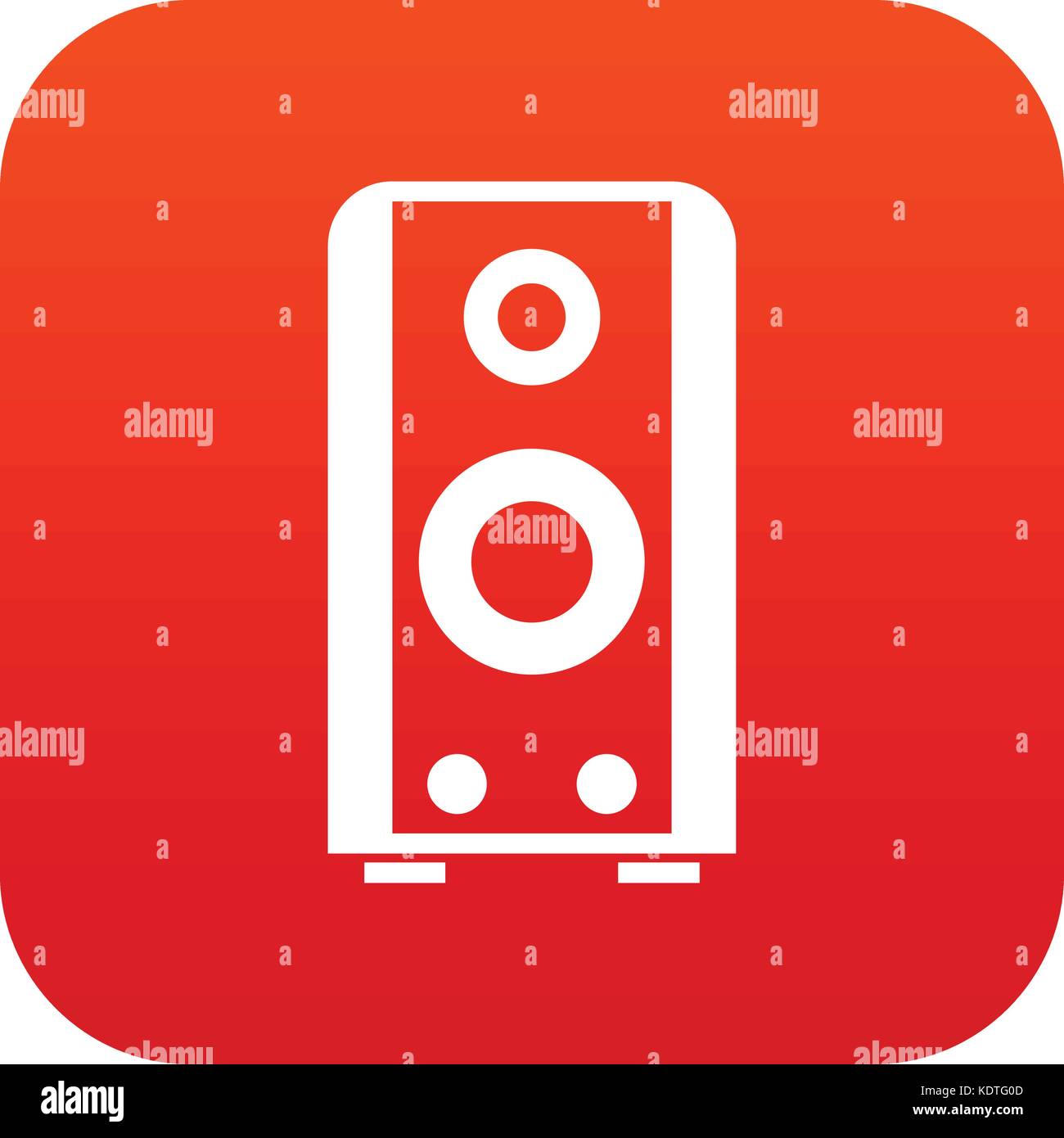 Black sound speaker icon digital red Stock Vector Image & Art - Alamy