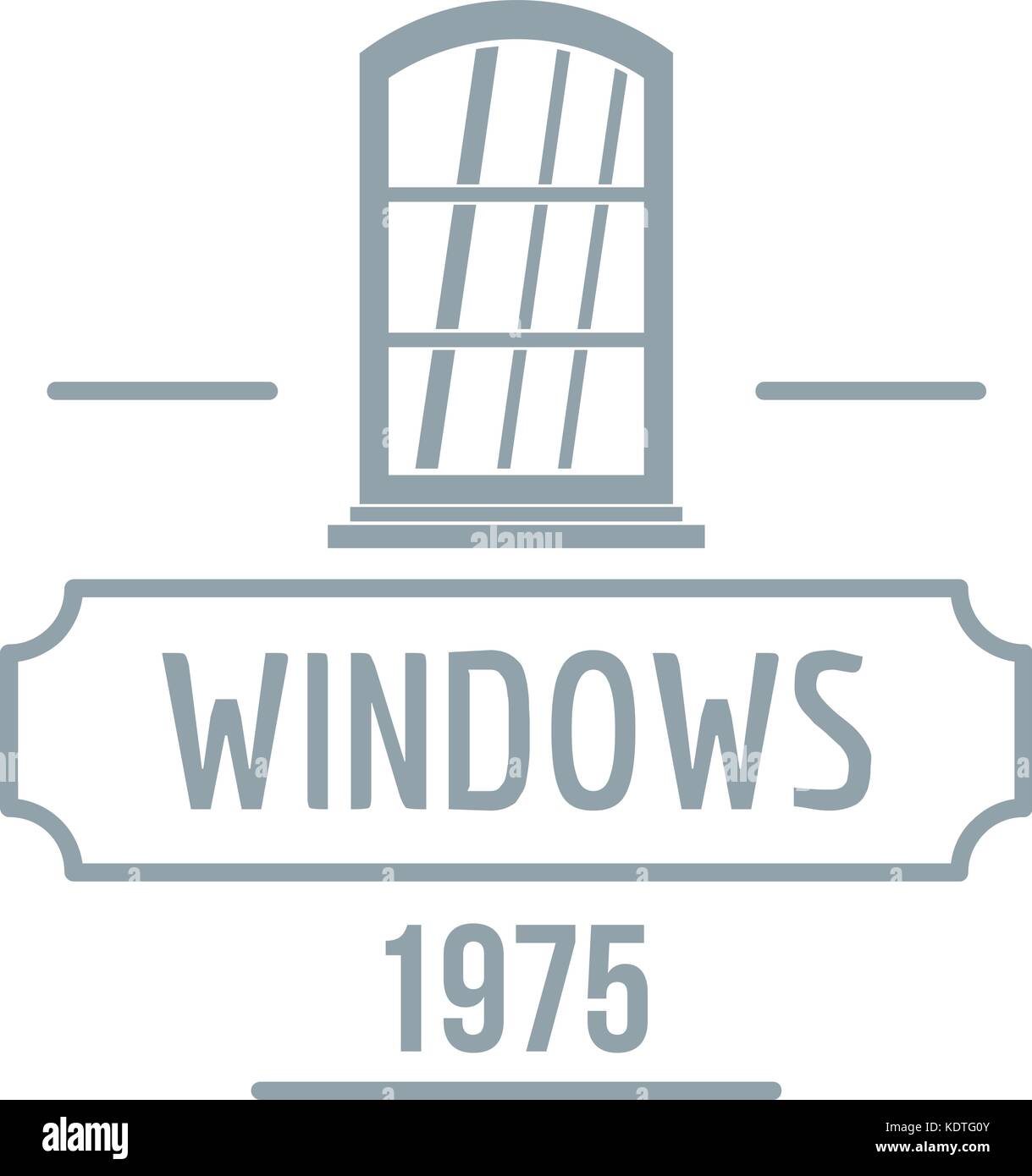 Inside window logo, gray monochrome style Stock Vector Image & Art - Alamy