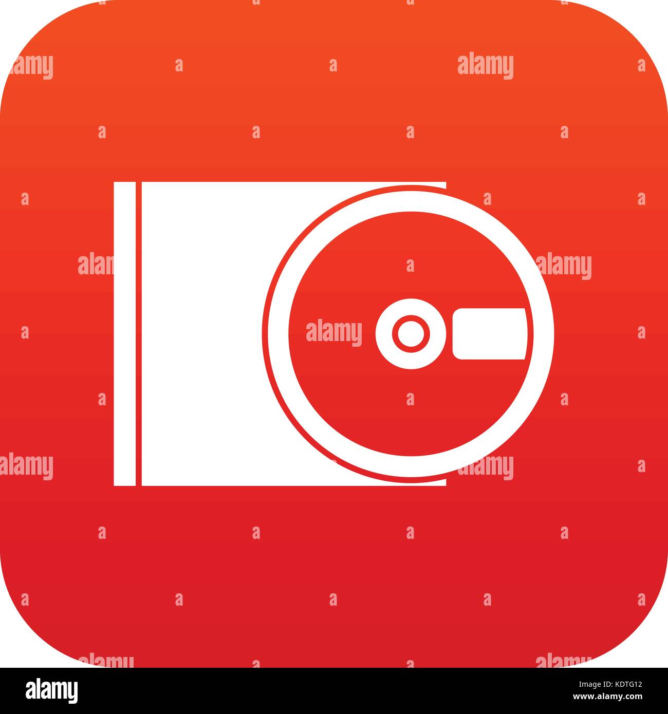 DVD drive open icon digital red Stock Vector Image & Art - Alamy
