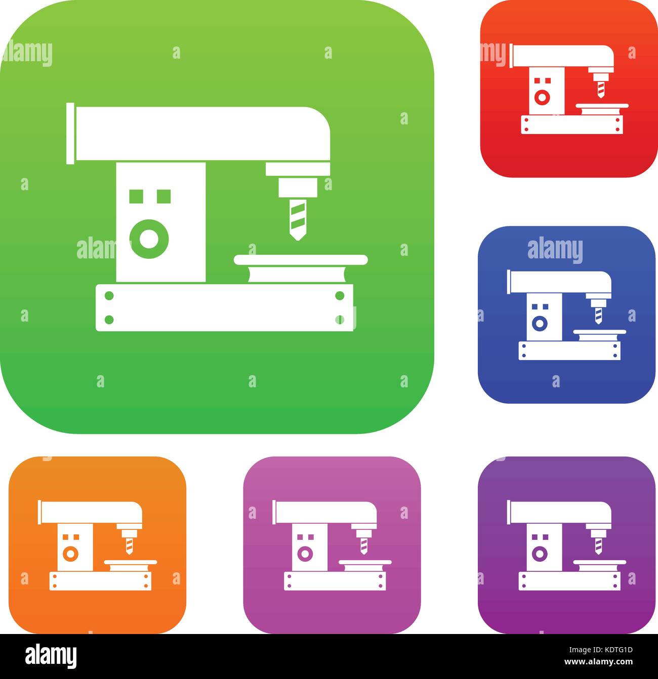Drilling machine set color collection Stock Vector Image & Art - Alamy