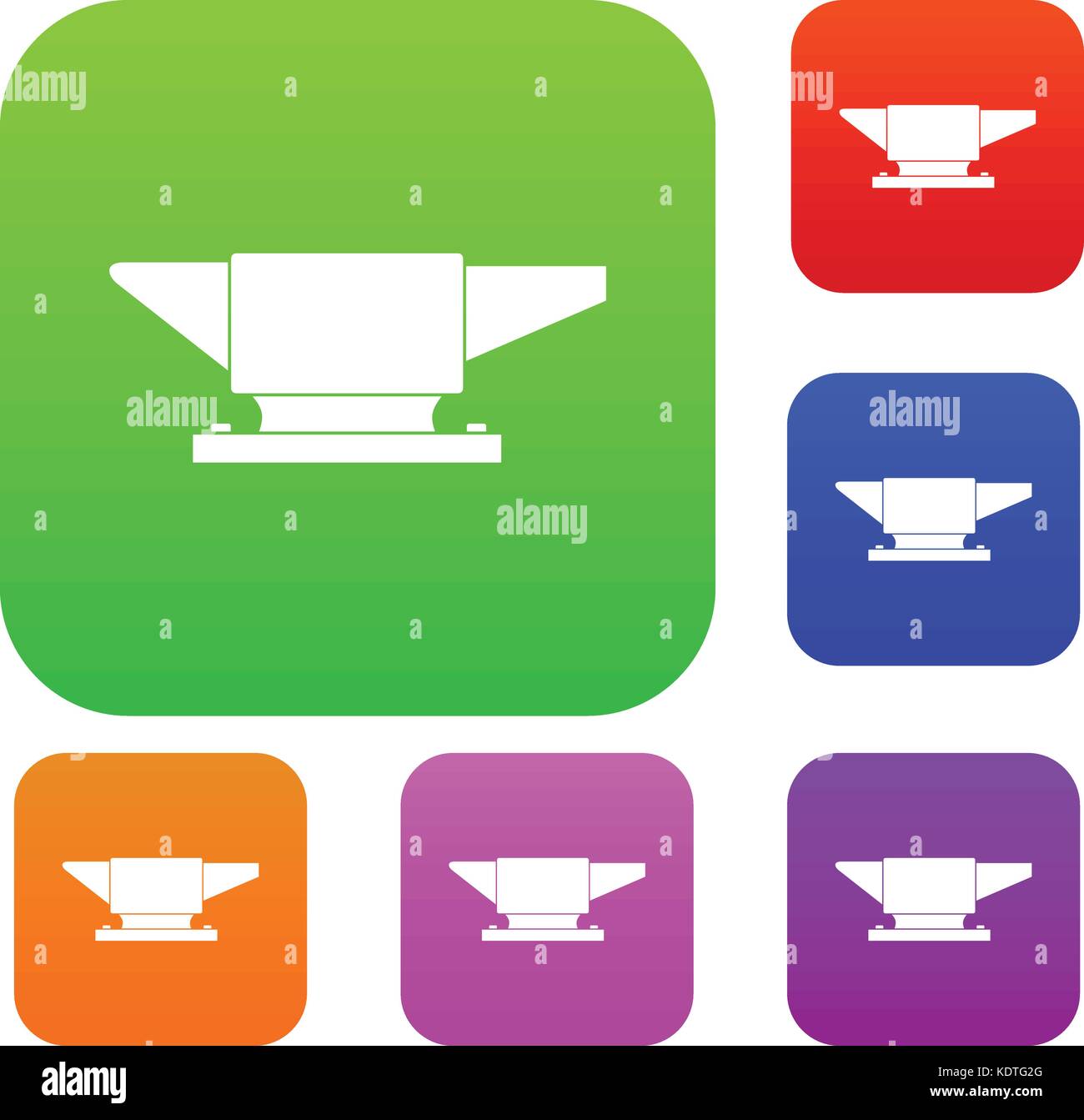 Anvil set color collection Stock Vector Image & Art - Alamy