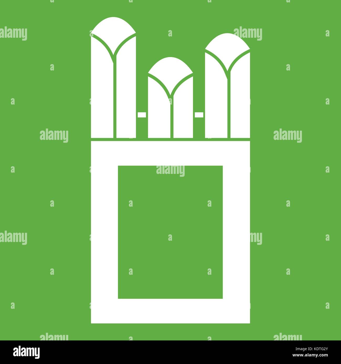 Chalks in carton box icon green Stock Vector Image & Art - Alamy