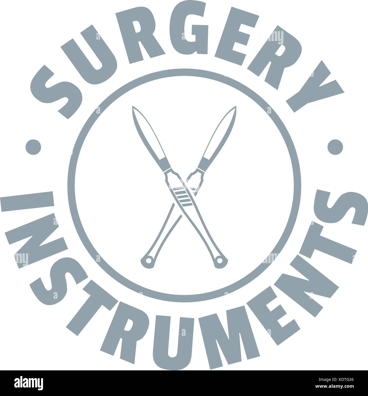 Surgery instrument logo, gray monochrome style Stock Vector Image & Art ...