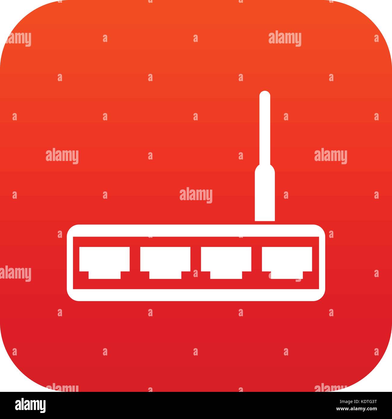 Router icon digital red Stock Vector Image & Art - Alamy