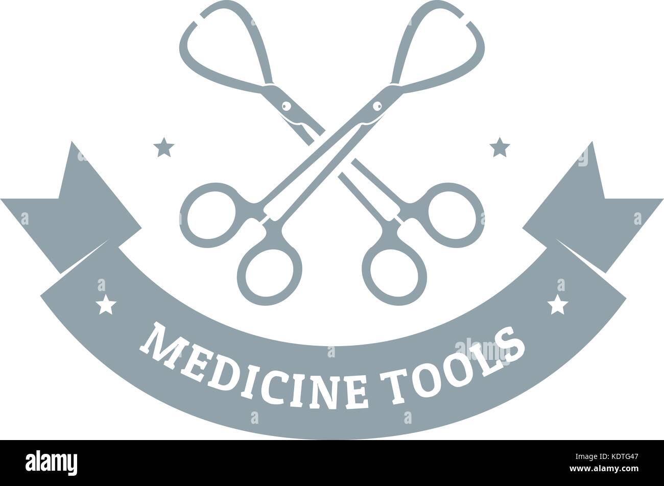 Instrument for medicine logo, gray monochrome style Stock Vector Image ...