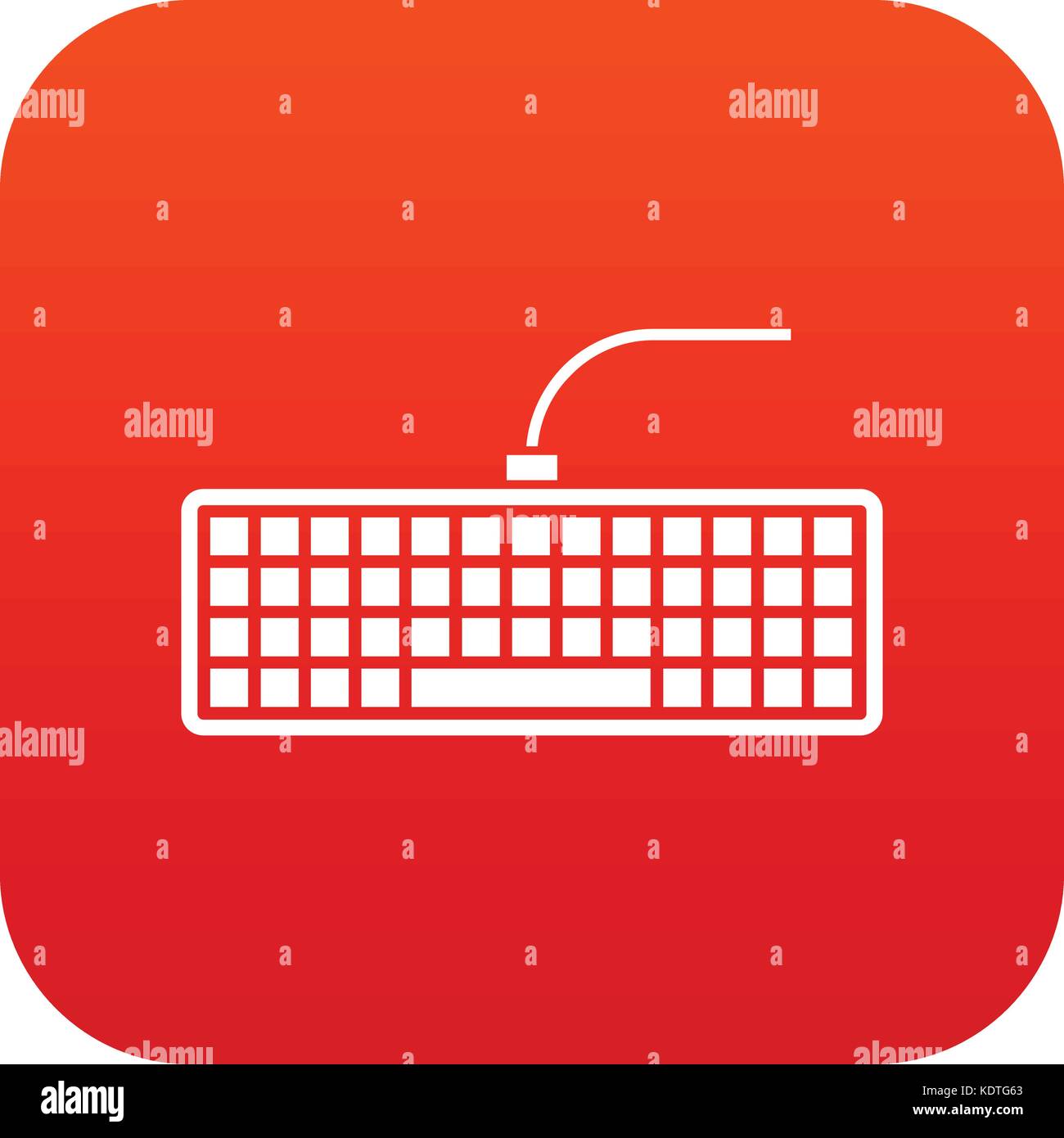 Black computer keyboard icon digital red Stock Vector Image & Art - Alamy