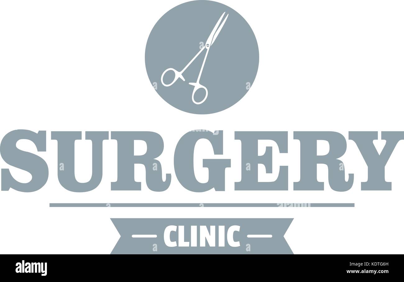 Surgery clinic logo, gray monochrome style Stock Vector Image & Art - Alamy