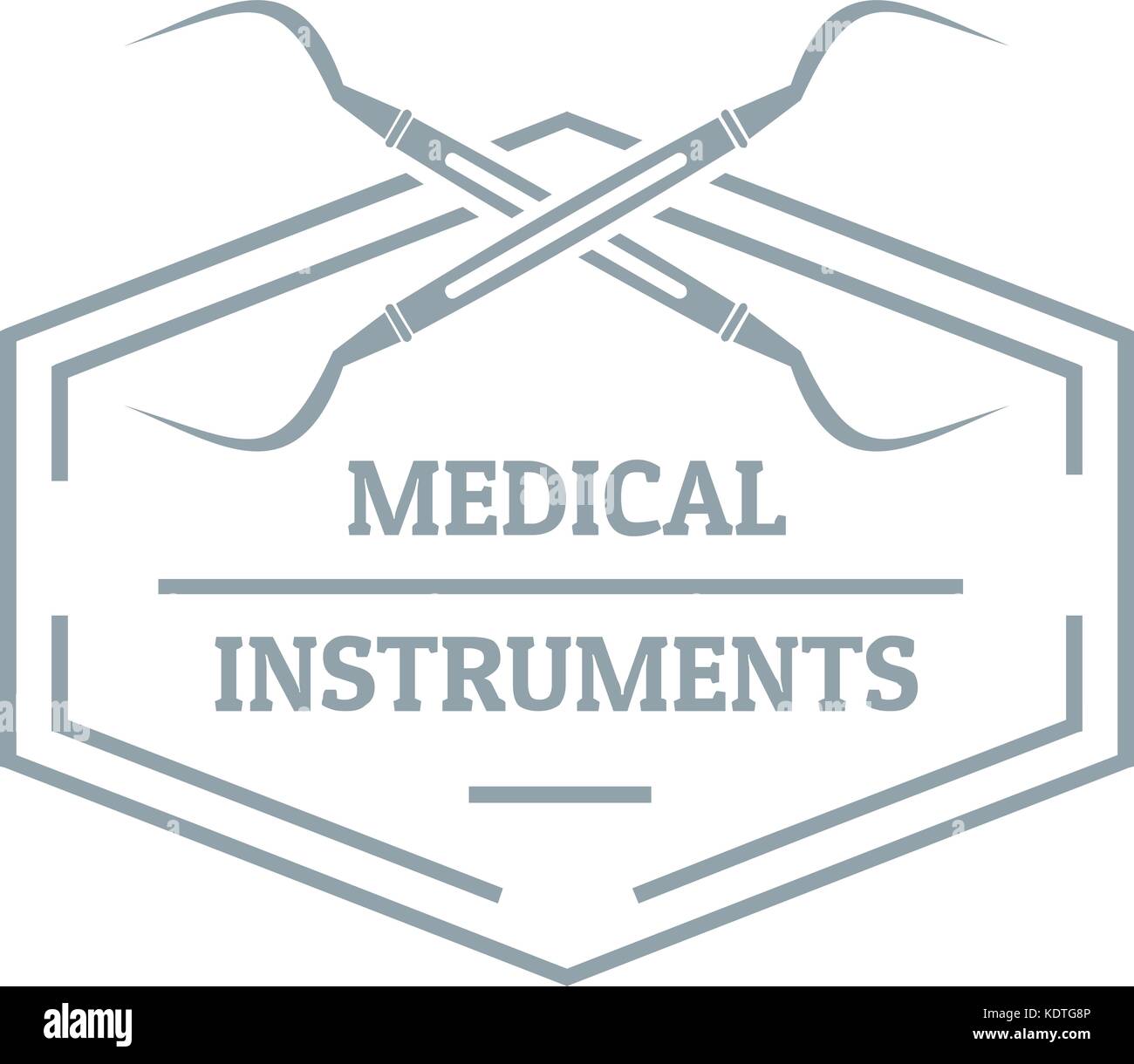 Medical instrument logo, gray monochrome style Stock Vector Image & Art ...
