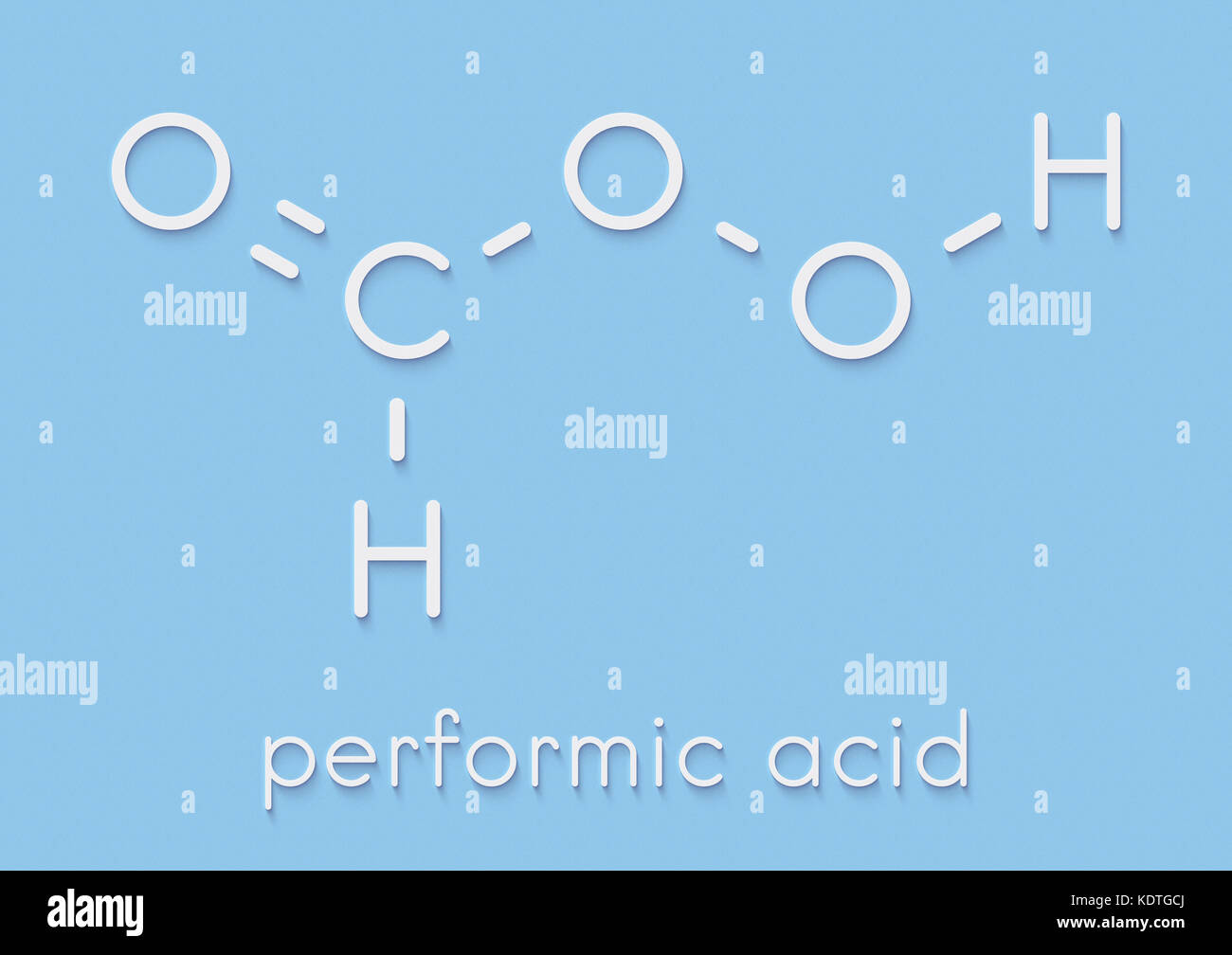 Performic acid (PFA) disinfectant molecule. Used as disinfectant and ...