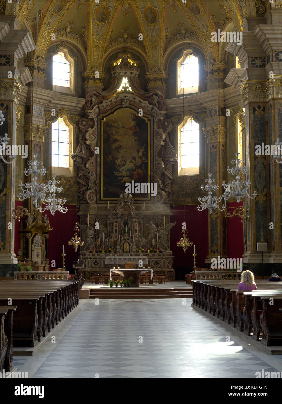 Interior view of the cathedral of brixen hi-res stock photography and ...