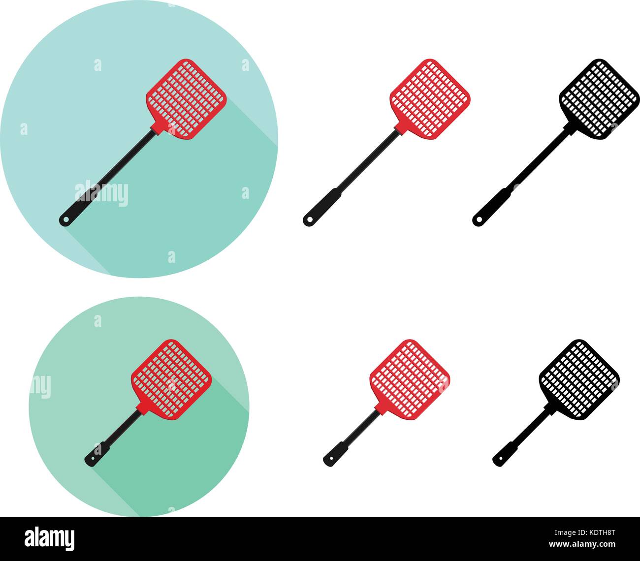 Set of Flyswatter icon in flat, vector design Stock Vector Image & Art ...