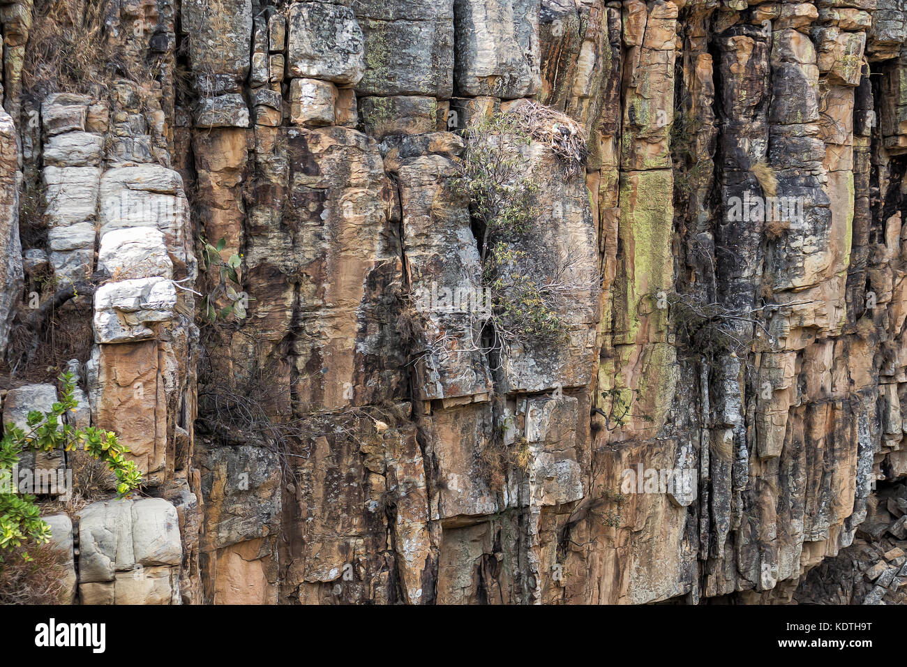Waterfalls with rocks in the canyon of Leba. Angola. Lubango Stock ...