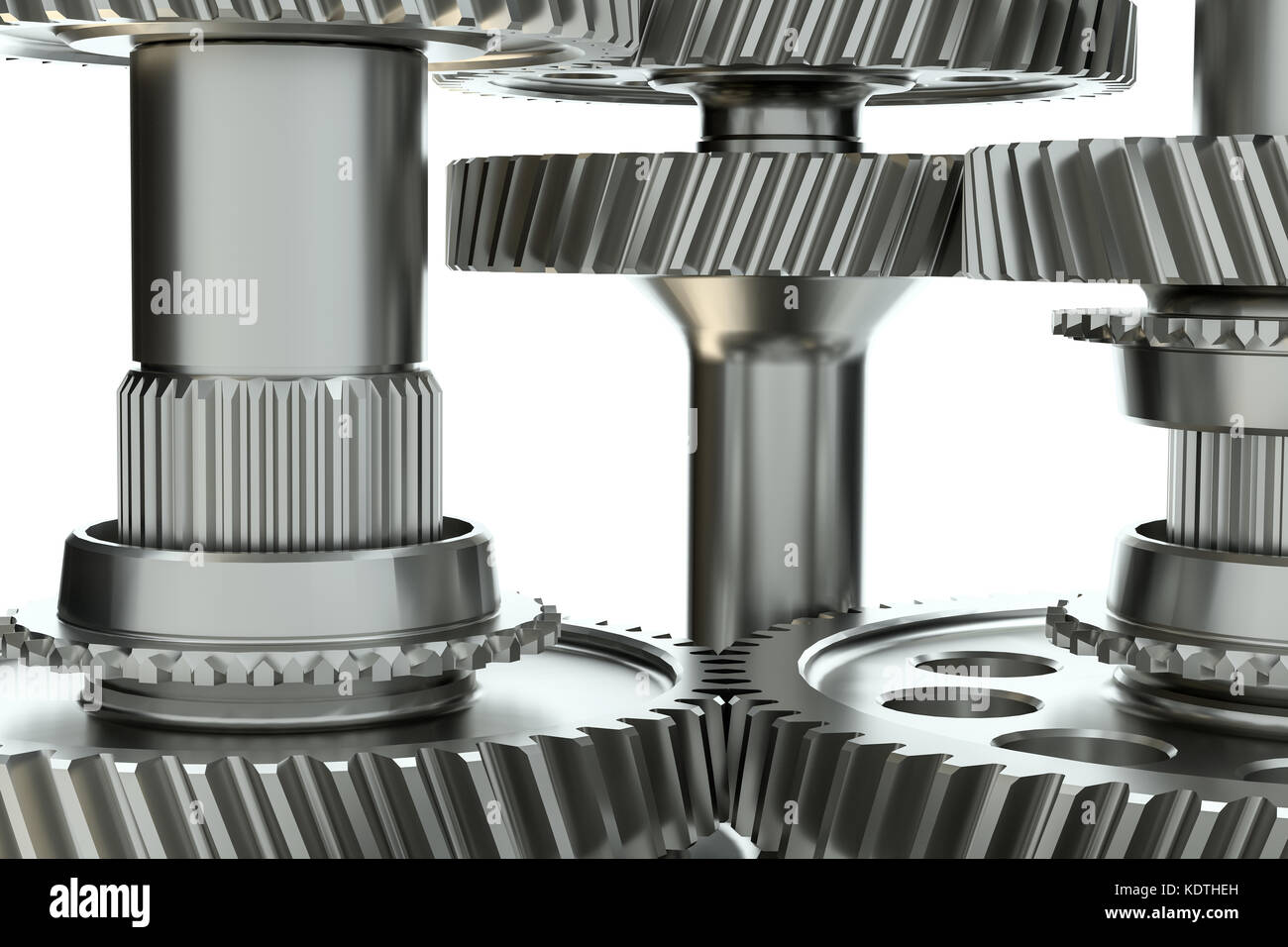 Large cog wheels in the motor. 3d illustration Stock Photo - Alamy