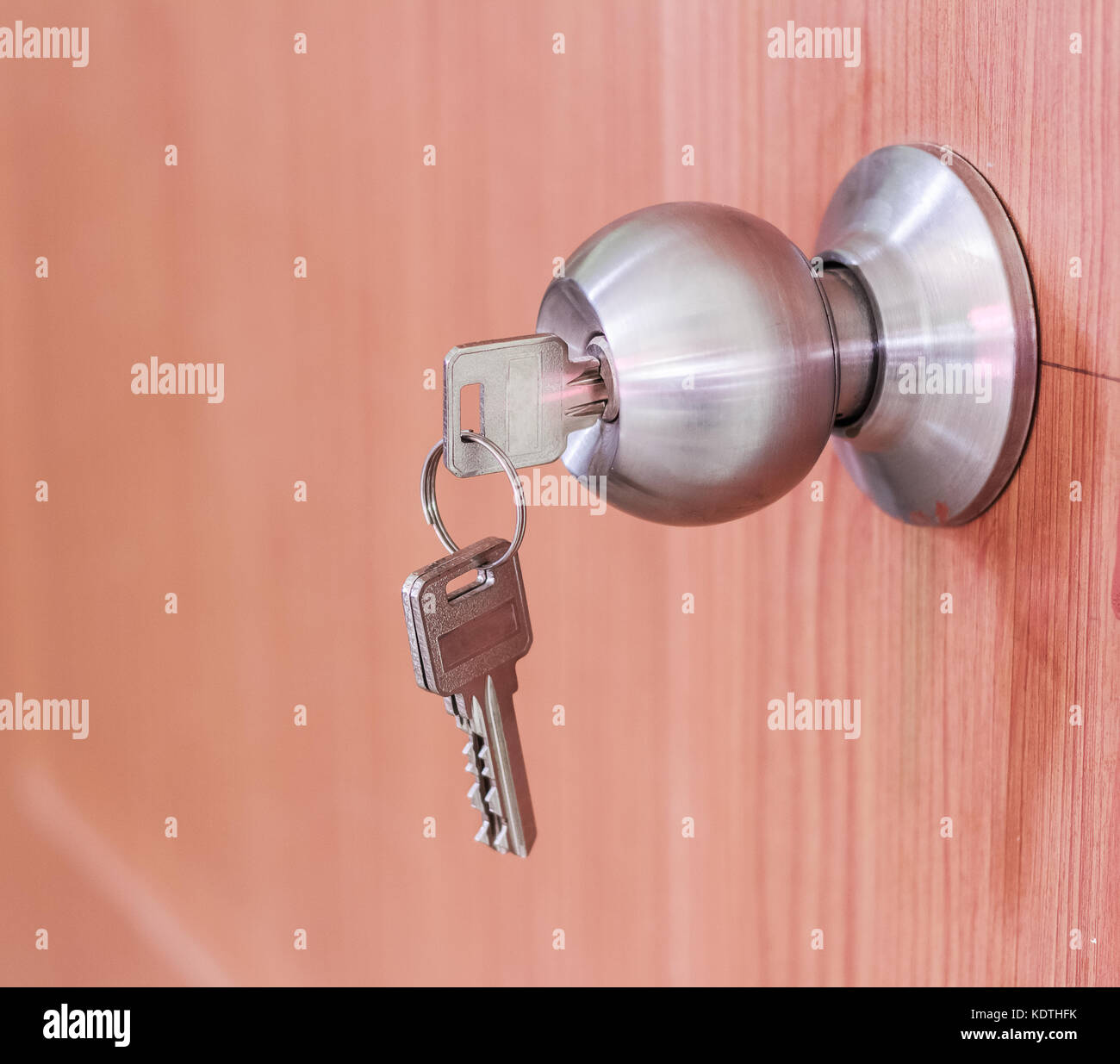 Door knob locks with keys Stock Photo - Alamy