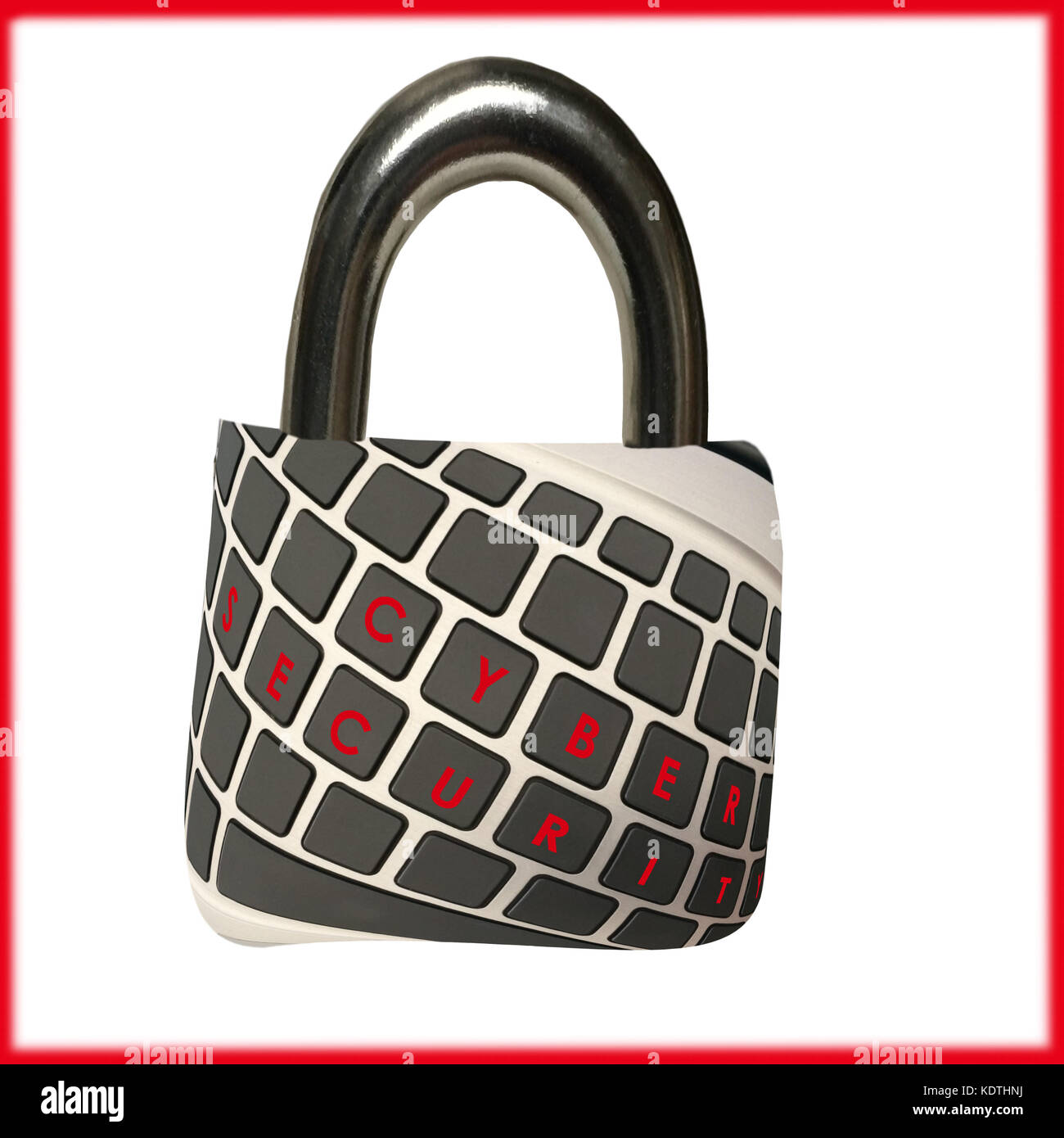 Cyber Awareness Icon with Red Border Stock Photo - Alamy