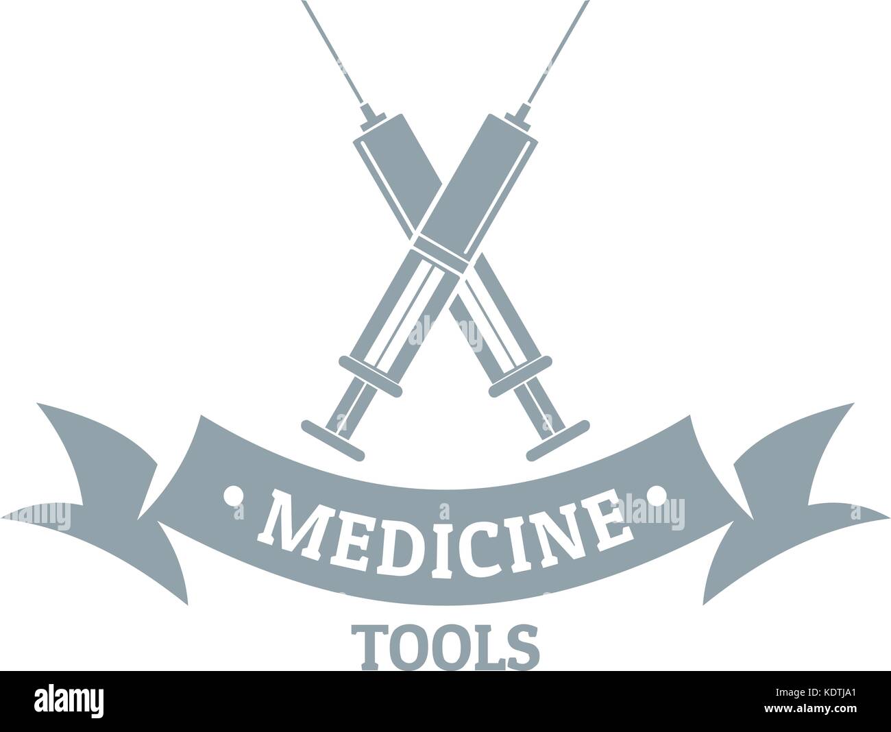 Medical equipment logo, gray monochrome style Stock Vector Image & Art ...