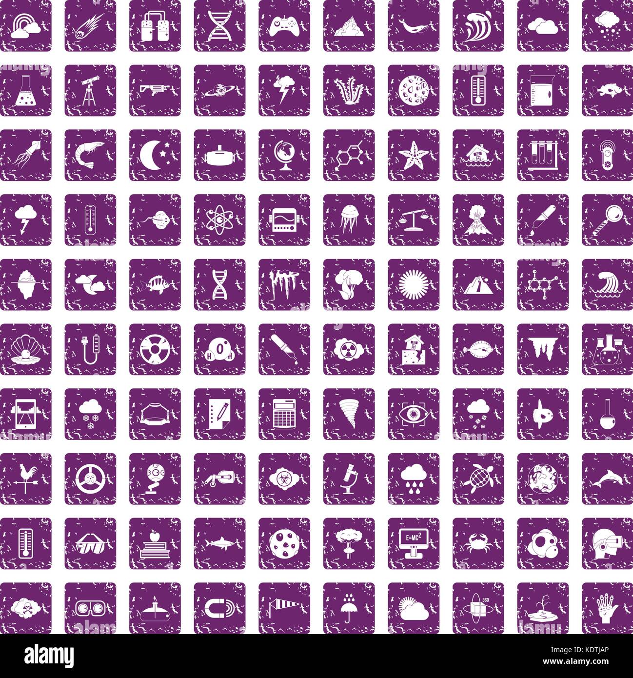 100 research icons set grunge purple Stock Vector Image & Art - Alamy