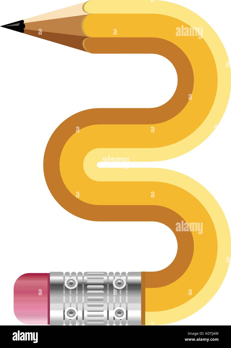 Number three pencil icon, cartoon style Stock Vector Image & Art - Alamy