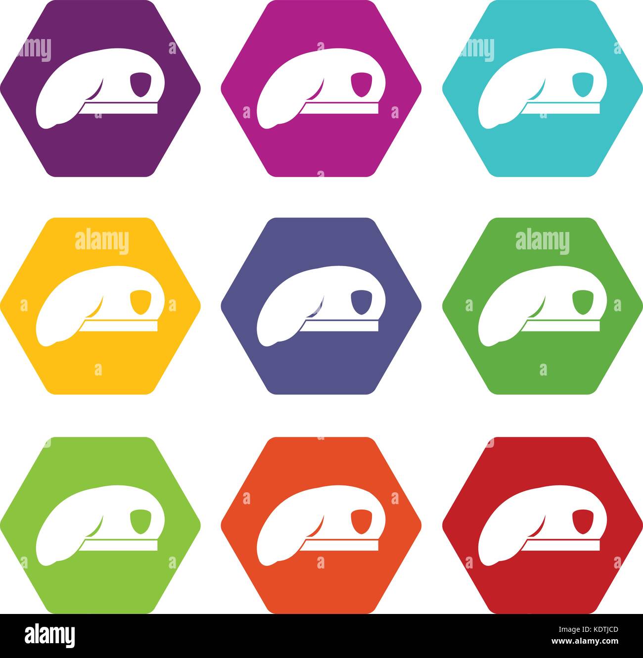 Military beret icon set color hexahedron Stock Vector Image & Art - Alamy