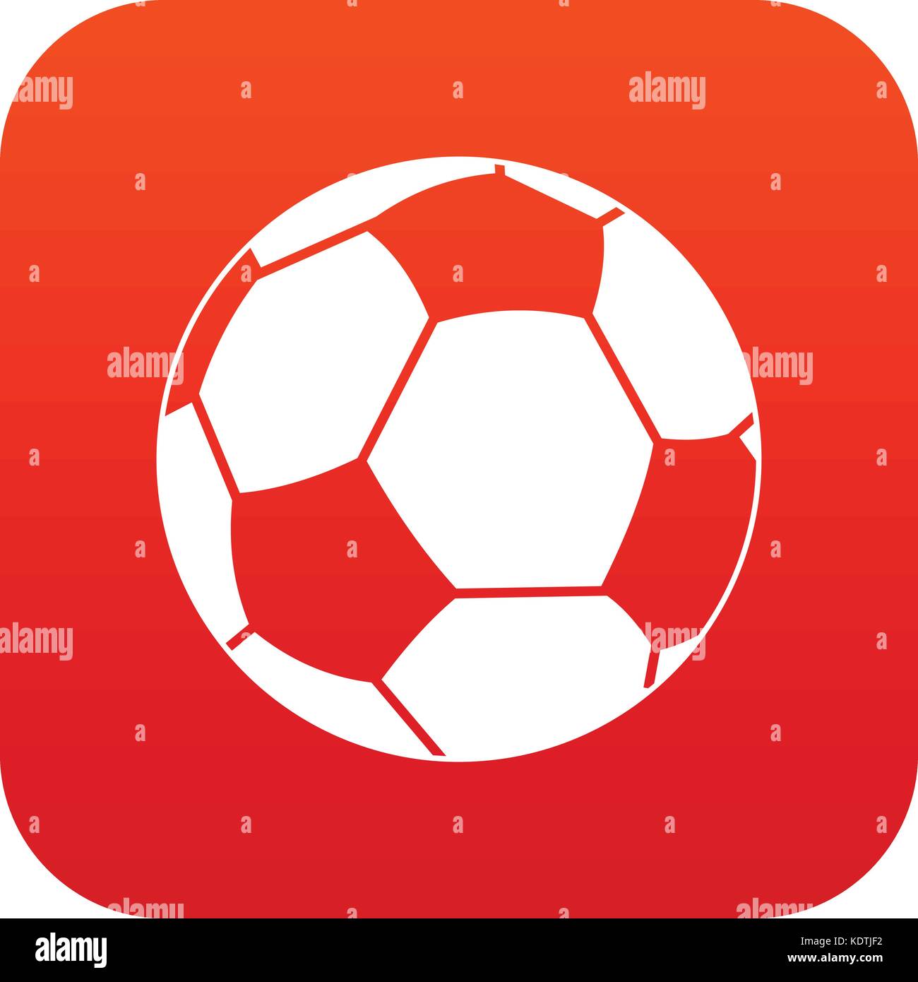 Football ball icon digital red Stock Vector Image & Art - Alamy
