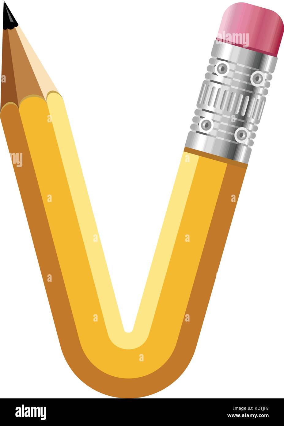 Letter v pencil icon, cartoon style Stock Vector Image & Art - Alamy