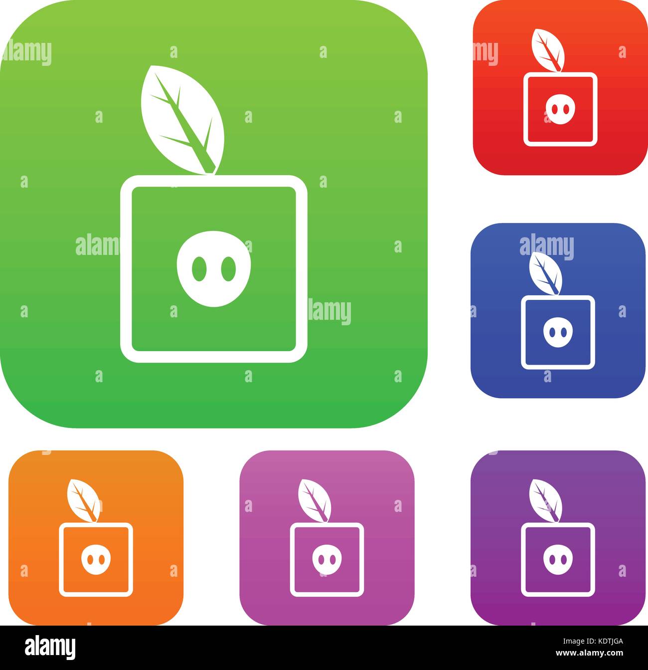 Square apple set color collection Stock Vector Image & Art - Alamy