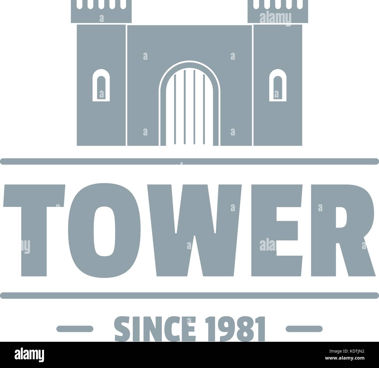 Luxury tower logo, simple gray style Stock Vector Image & Art - Alamy