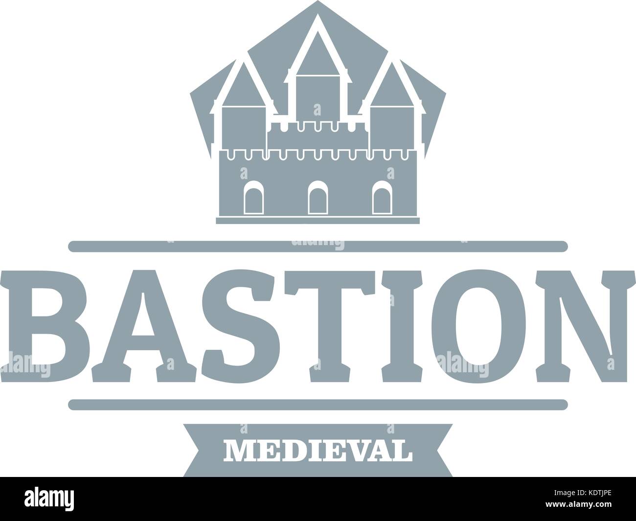 Bastion medieval logo, simple gray style Stock Vector Image & Art - Alamy