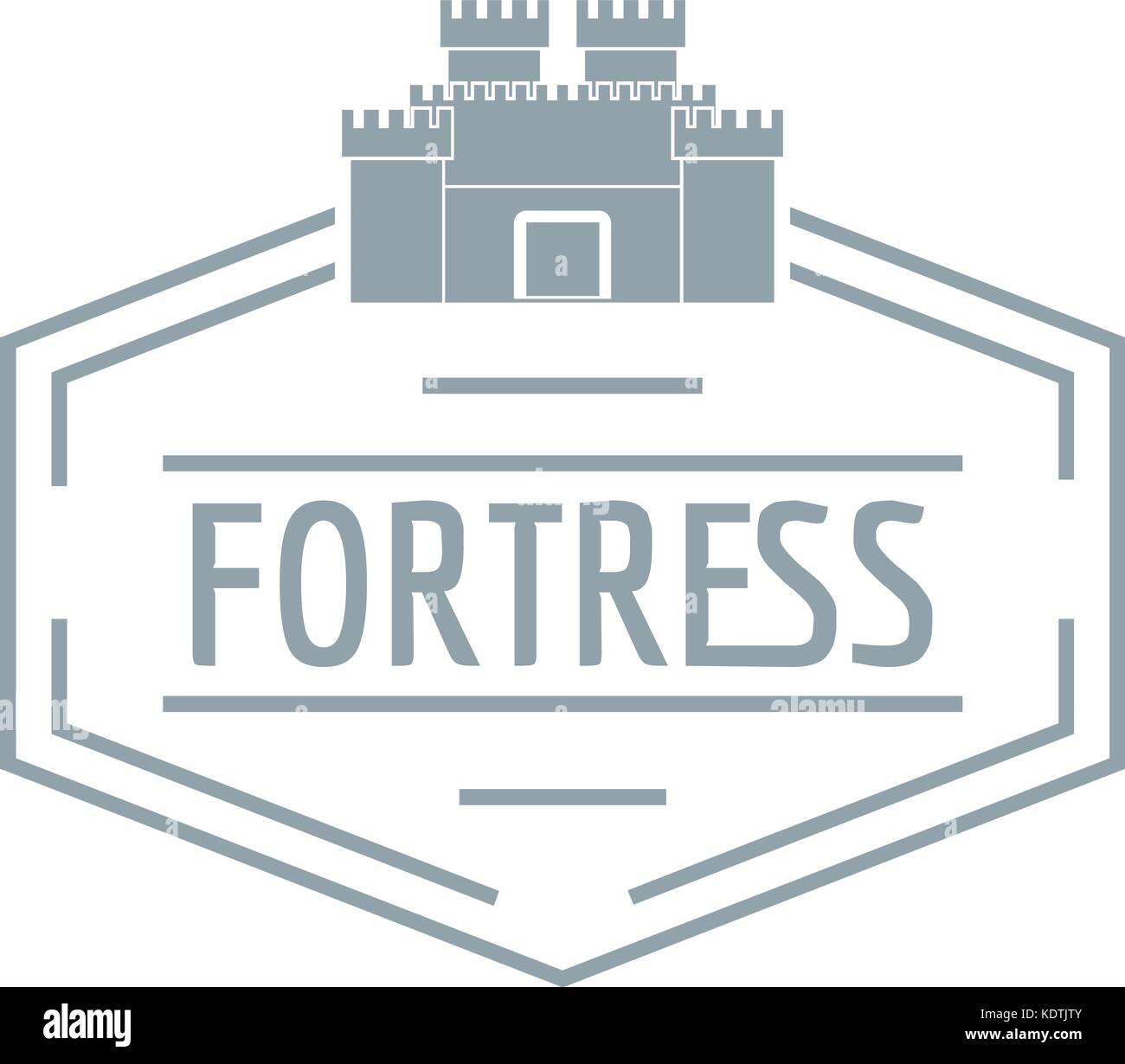 Old fortress logo, simple gray style Stock Vector Image & Art - Alamy