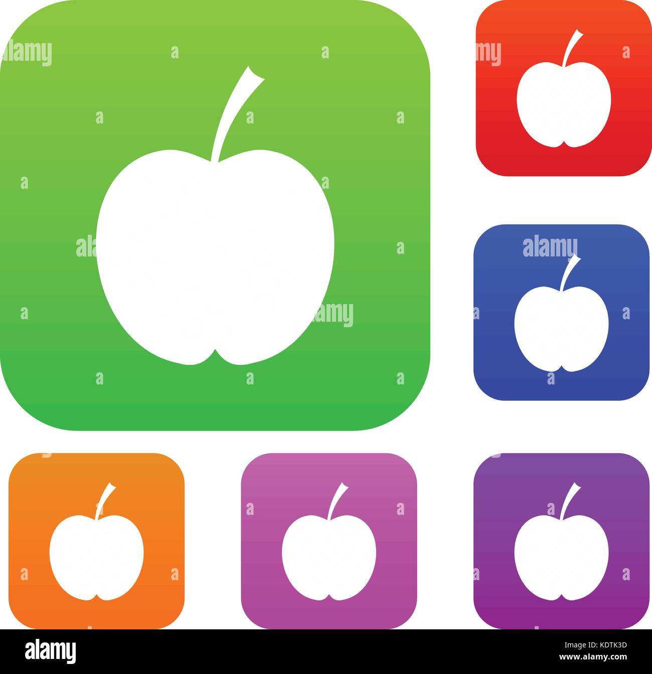 Checkered apple set color collection Stock Vector Image & Art - Alamy