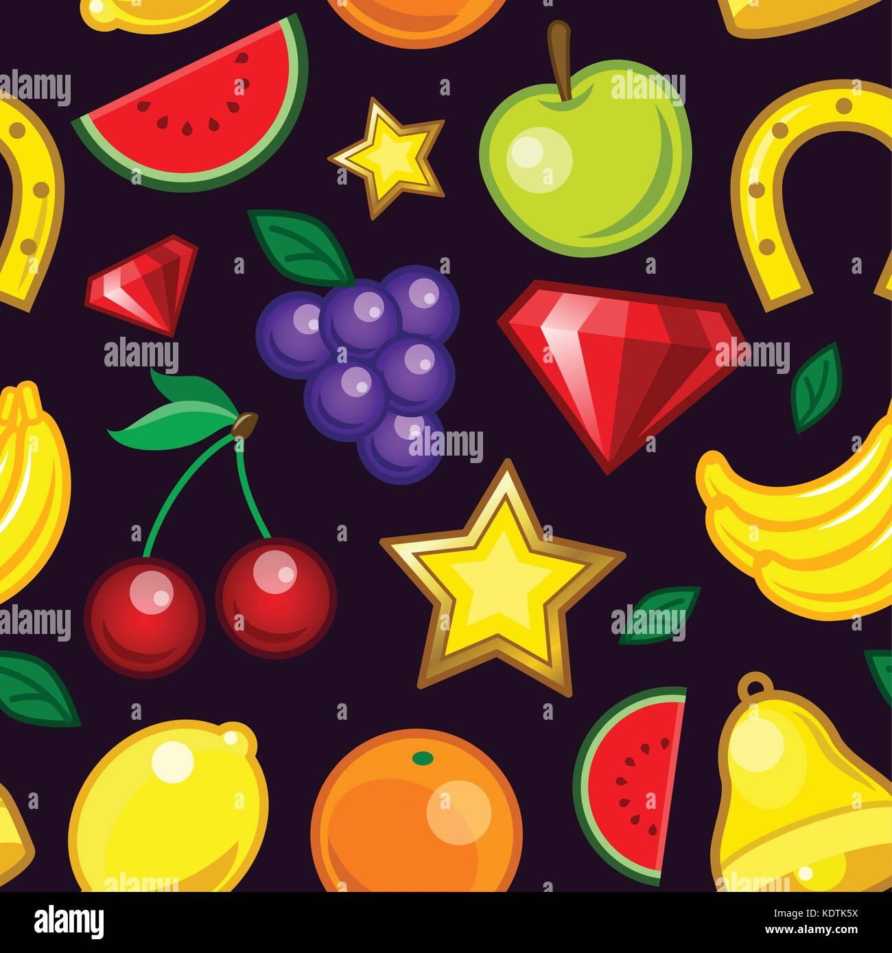 Casino slot machine pattern - seamless modern material design ...