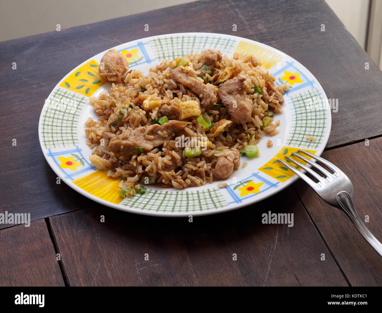 Chicken chaufa rice in a plate Stock Photo - Alamy