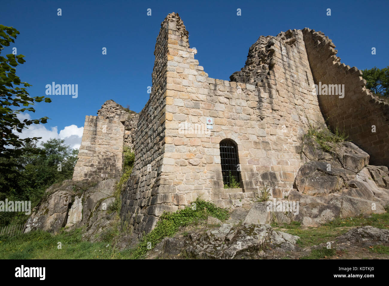 Crozant, Creuse valley, France - ruins of Chateau de Crozant Stock ...