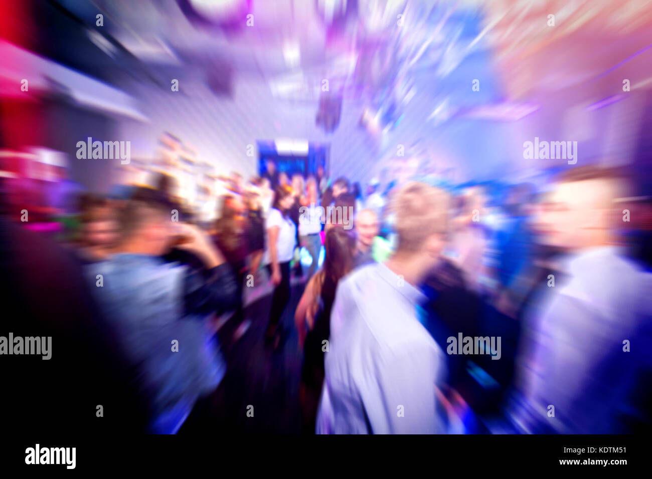 Crowd of people on the club party. Motion blurred picture Stock Photo ...
