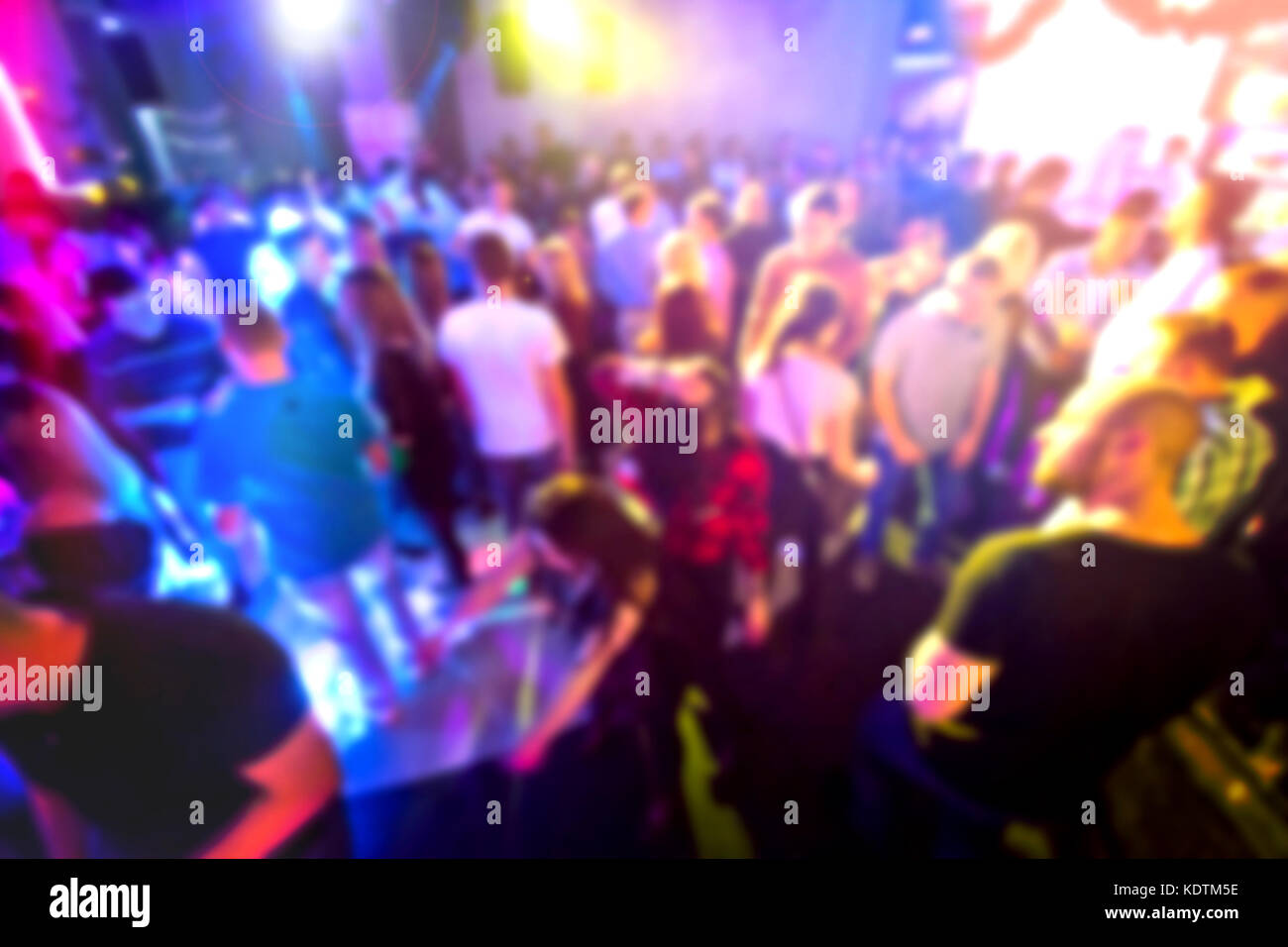 Crowd of people on the club party. Motion blurred picture Stock Photo ...