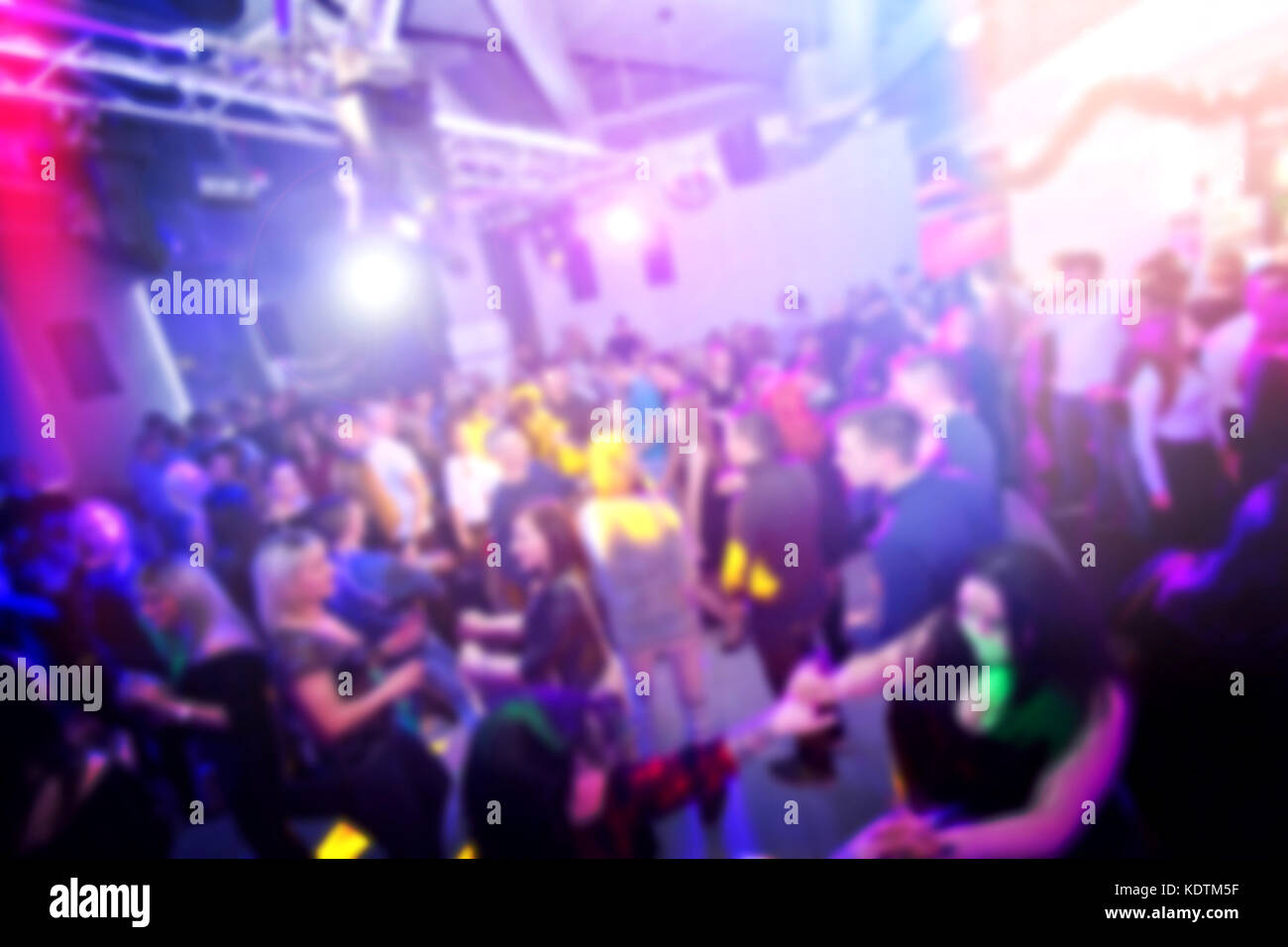 Crowd of people on the club party. Motion blurred picture Stock Photo ...