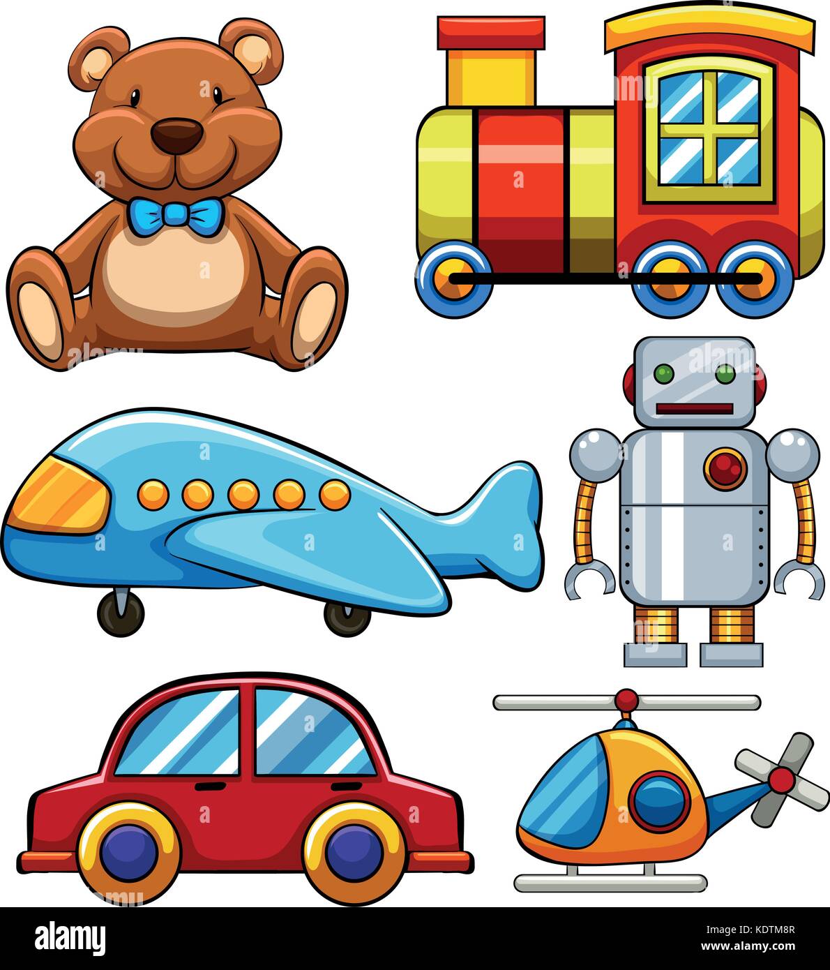 Different types of cute toys illustration Stock Vector Image & Art - Alamy