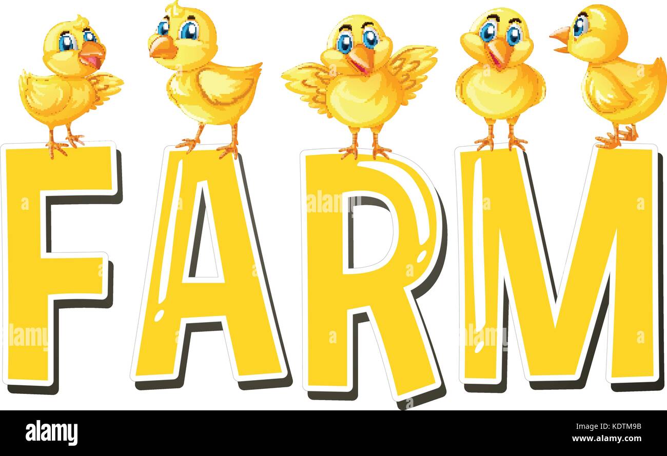 Font design for word farm illustration Stock Vector Image & Art - Alamy