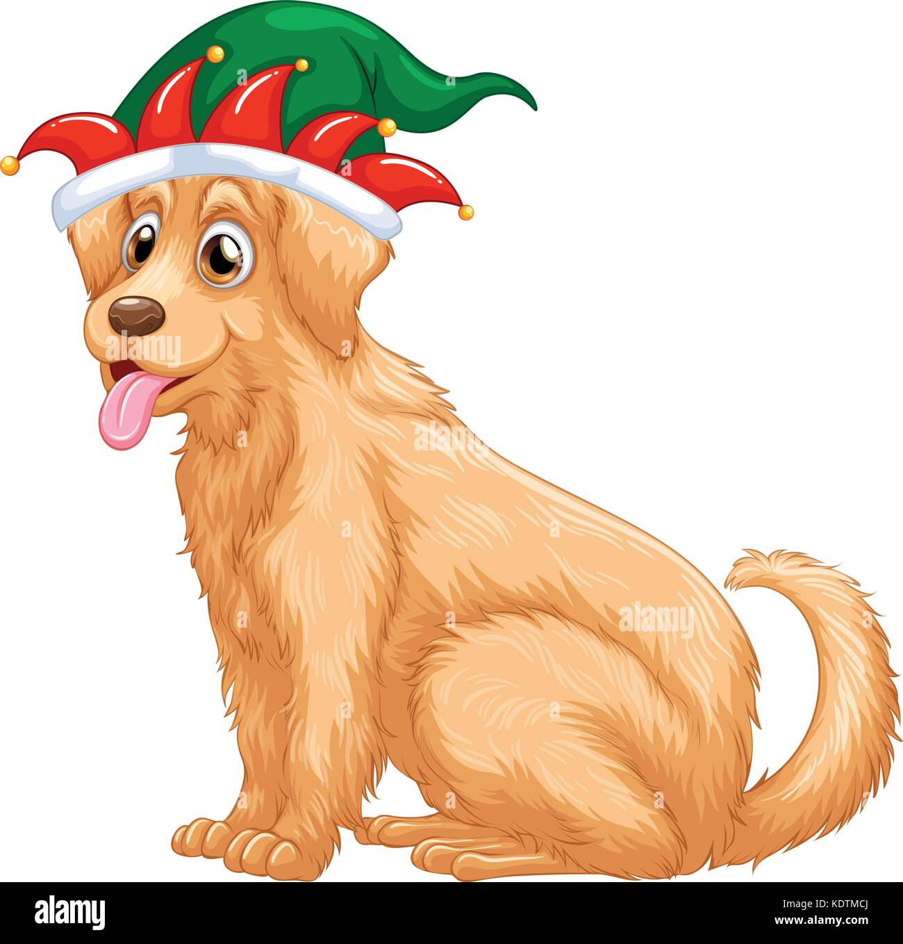 Cute dog wearing jester hat illustration Stock Vector Image & Art - Alamy