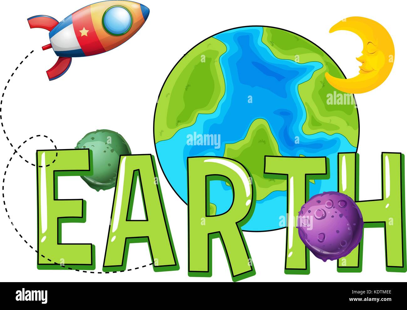 Word design for earth illustration Stock Vector Image & Art - Alamy