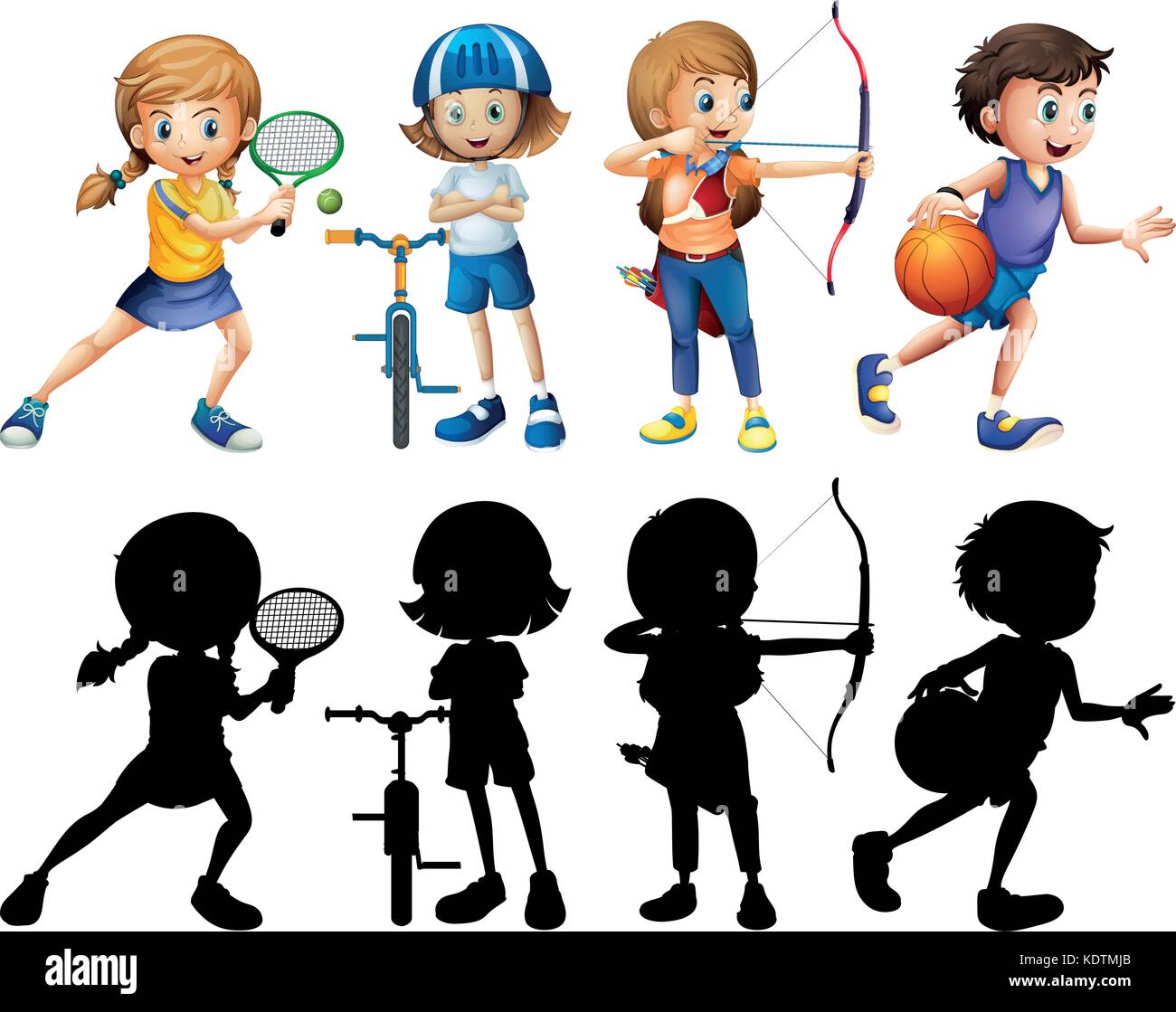 Children Doing Pe Clipart
