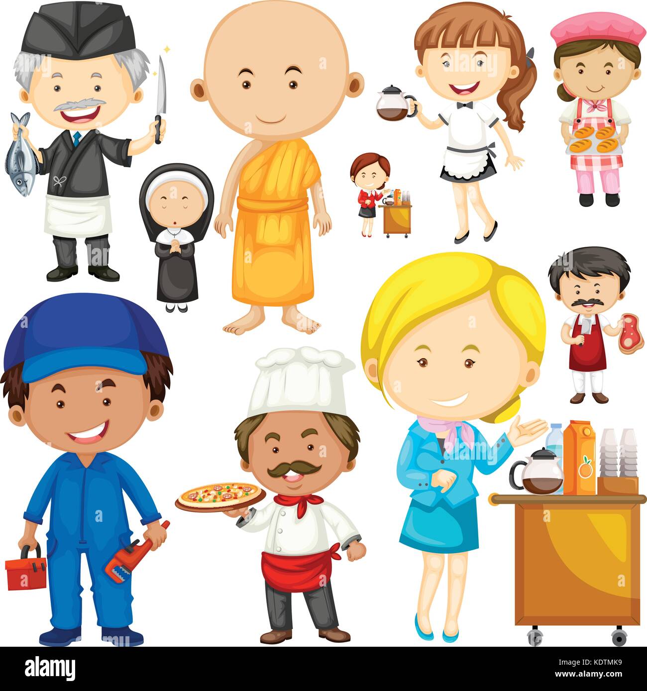 People doing different occupations illustration Stock Vector Image ...