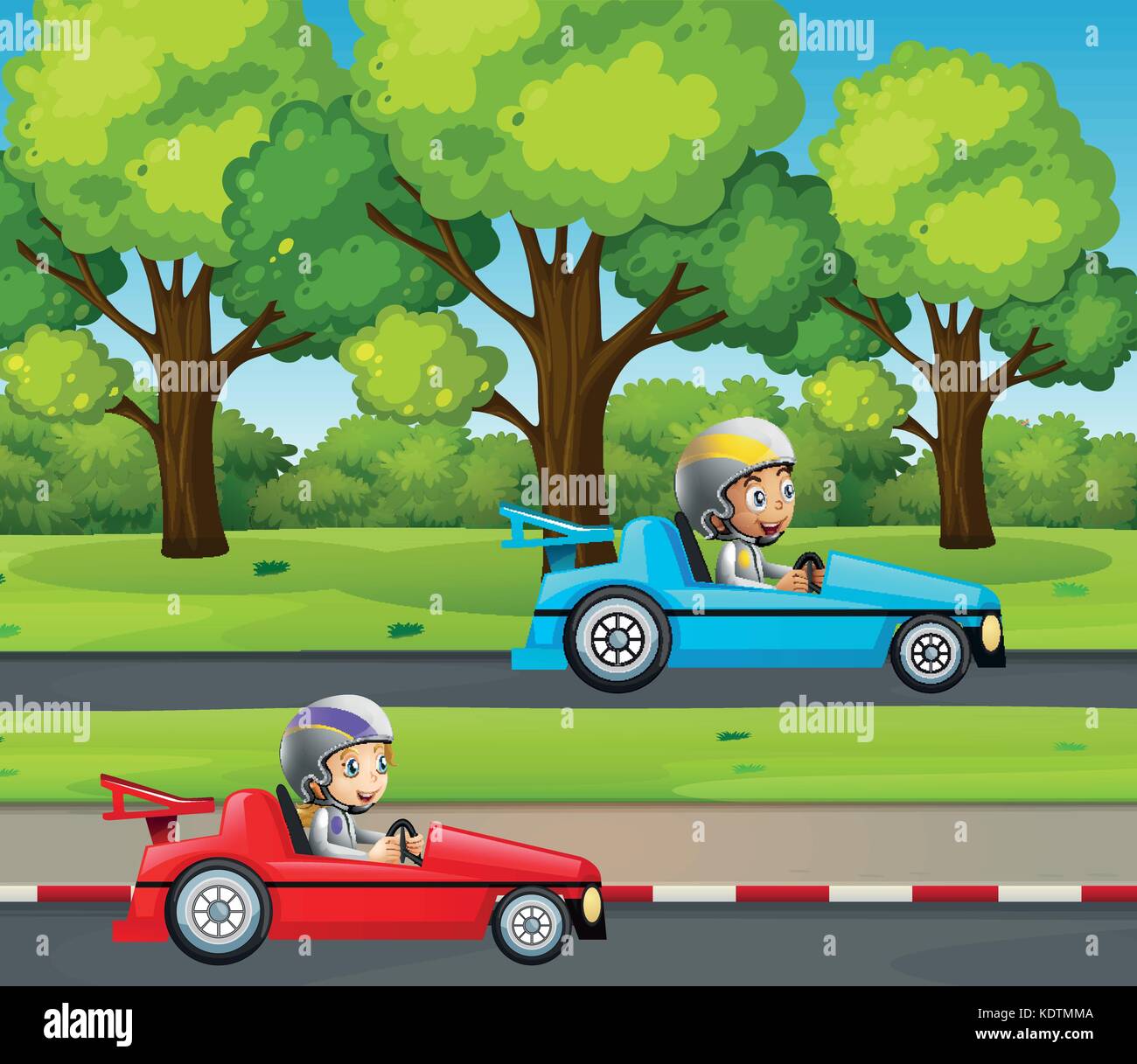 Kids Racing Clipart