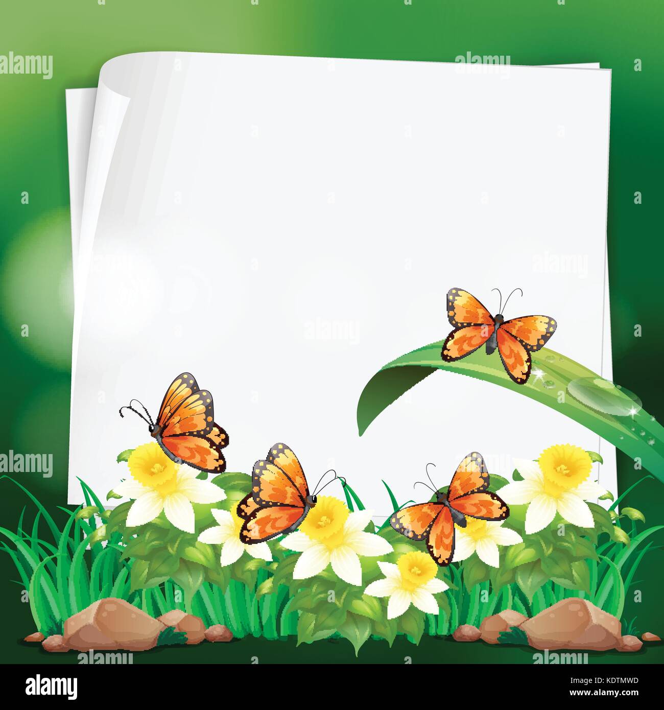Butterfly Border Paper