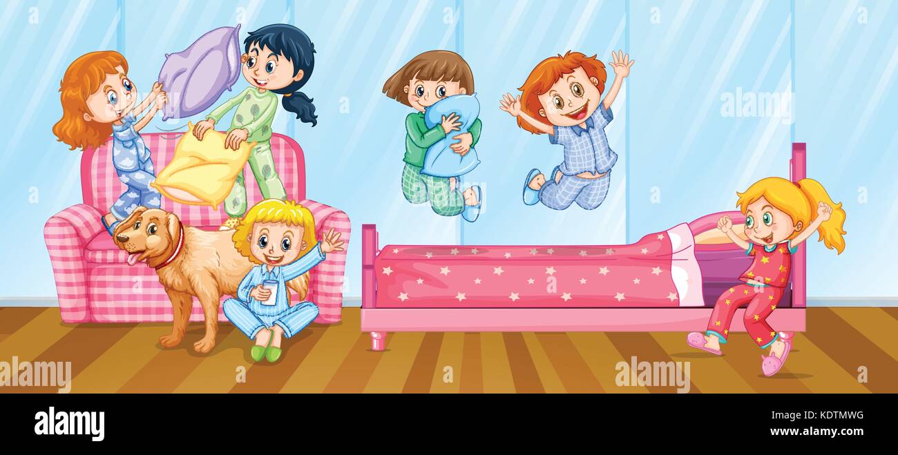 Slumber party Stock Vector Images - Alamy
