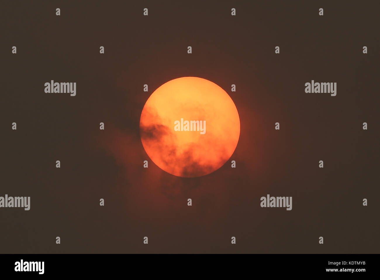 Red Sky Phenomenon, October 2017, Hurricane Ophelia Stock Photo - Alamy